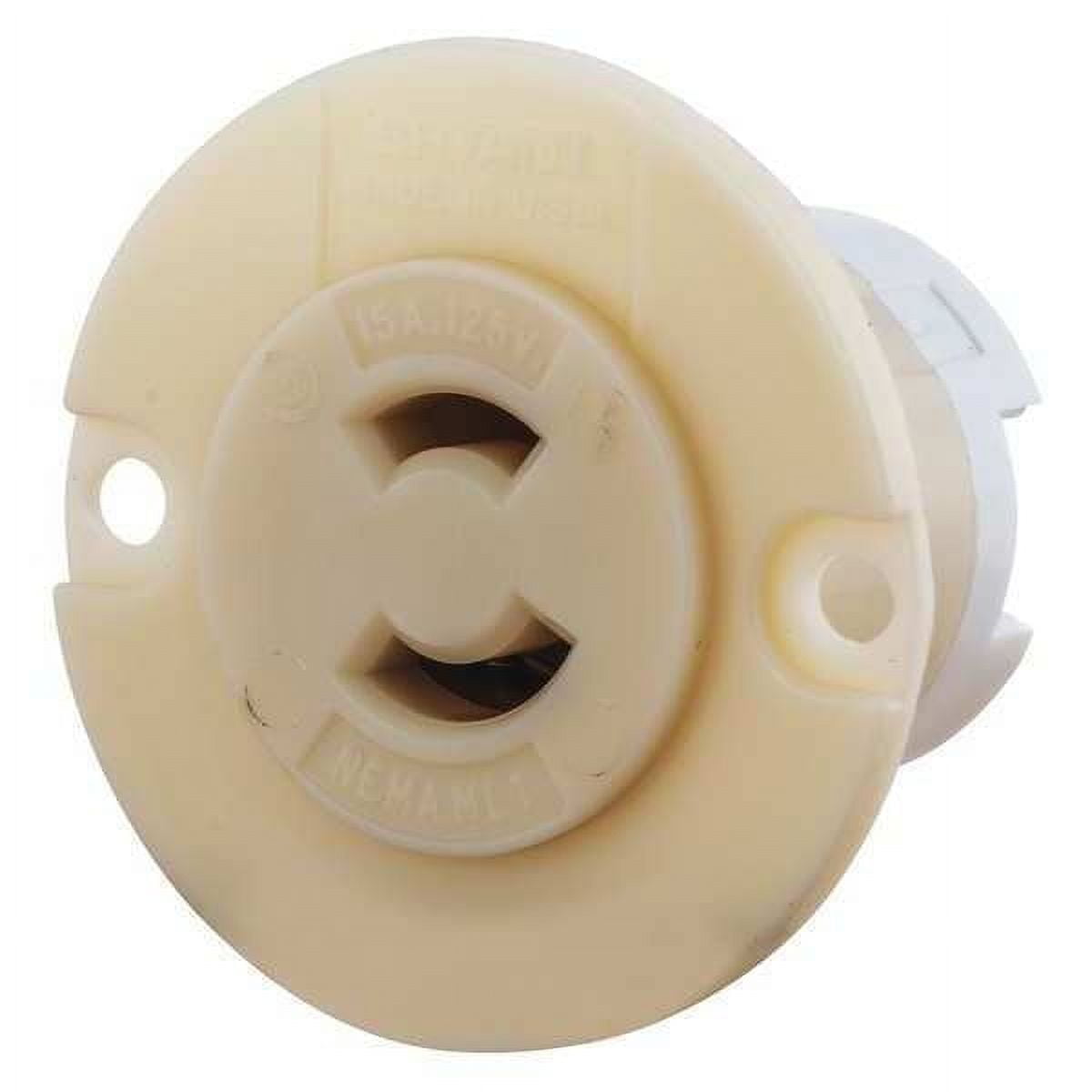 ZoroSelect 15A Midget Locking Flanged Receptacle 2P 2W 125VAC - Walmart.com ZoroSelect 15A Midget Locking Flanged Receptacle 2P 2W 125VAC - Walmart.com