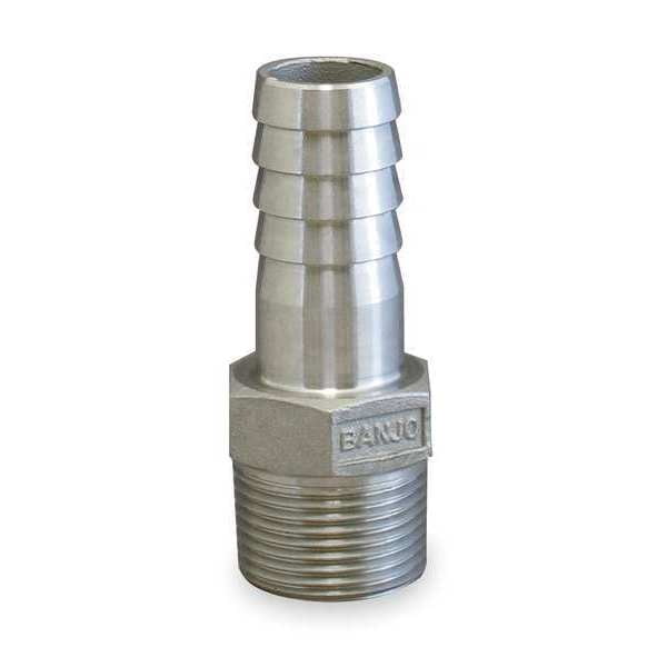1 pc, Zoro Select Barbed Hose Fitting, 3/4 in Hose ID, Hose Barb x NPT ...