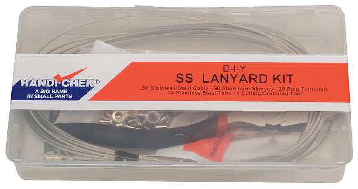 ZoroSelect Do it Yourself Lanyard Assembly Kit, 20 ft, 3/64 in Pin Dia ...