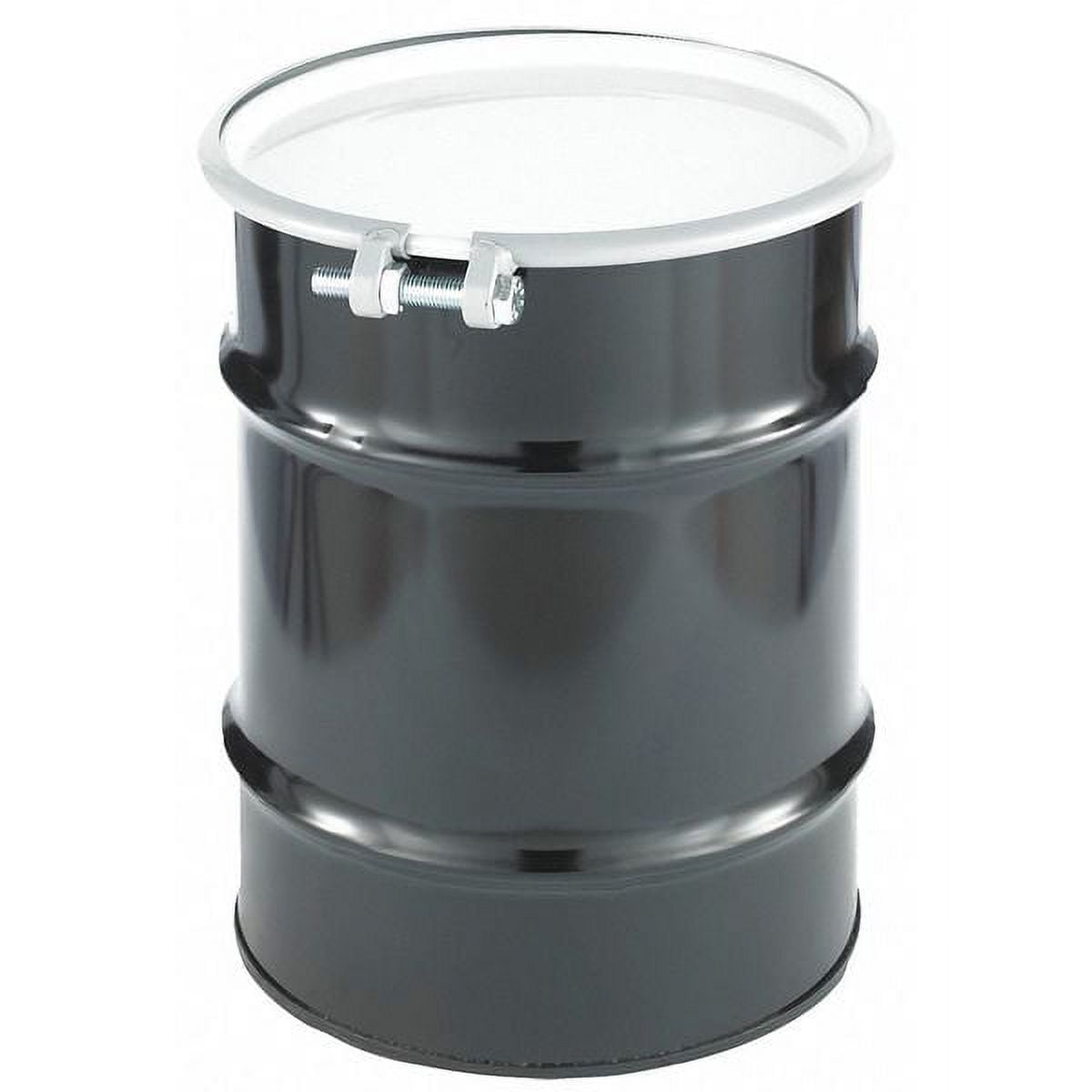 ZoroSelect Open Head Transport Drum, Steel, 10 gal, Unlined, Black ...