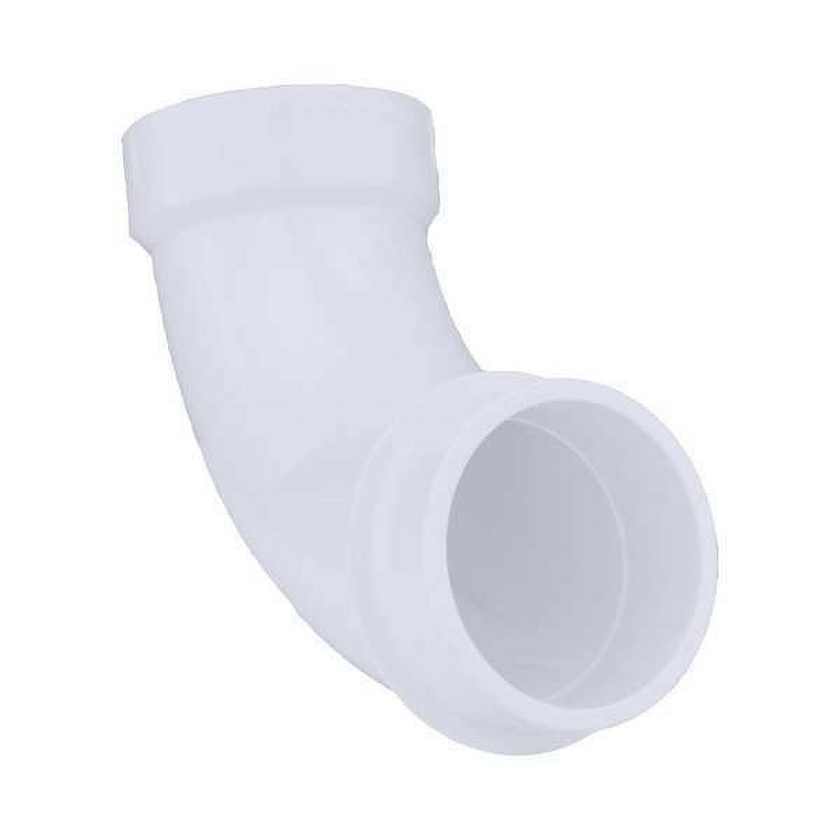 ZoroSelect PVC Street Elbow, 90 Degrees, Long Sweep, Spigot x Hub, 2 in ...