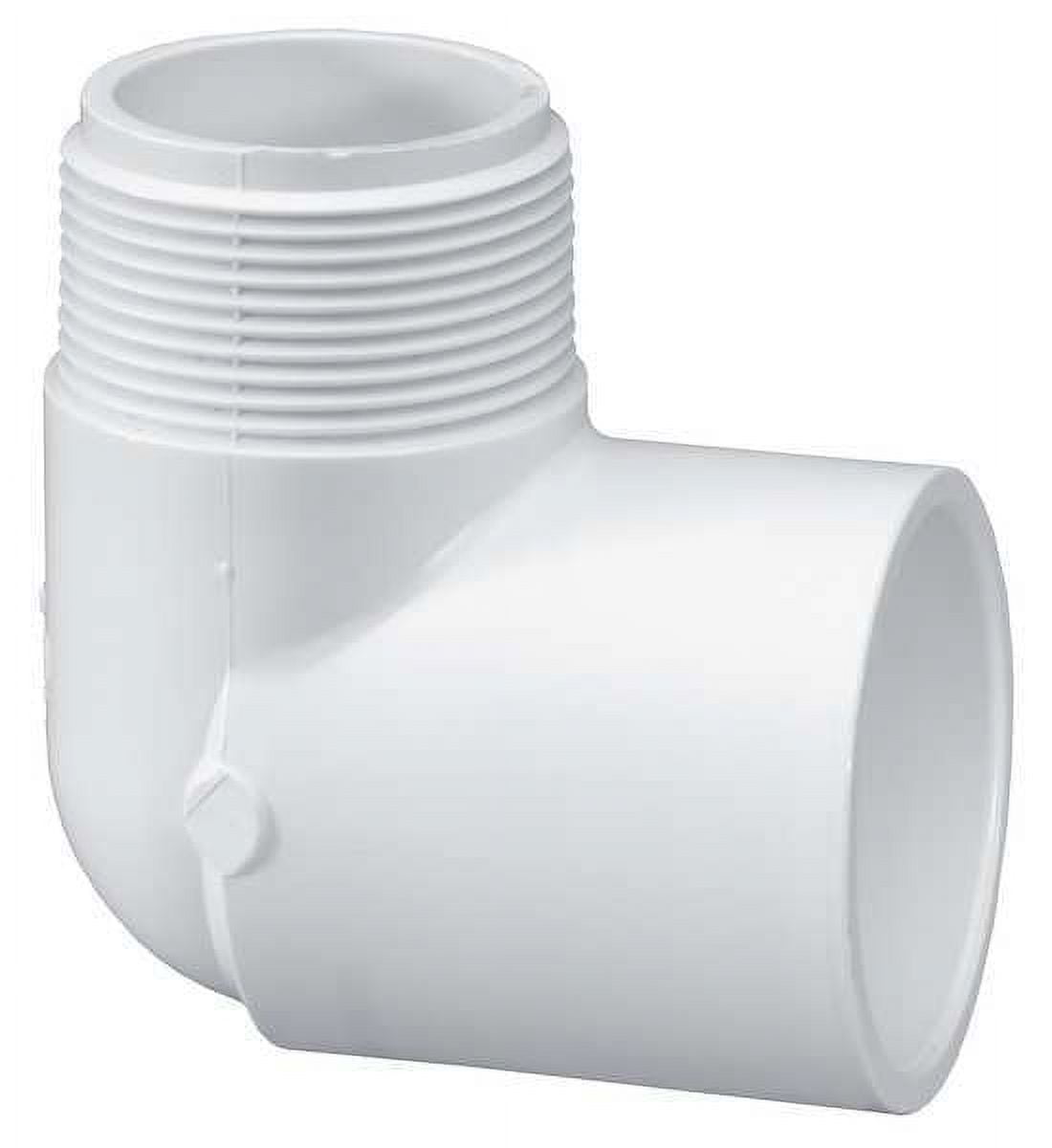 ZoroSelect PVC Street Elbow, 90 Degrees, MNPT x Socket, 2 in Pipe Size ...
