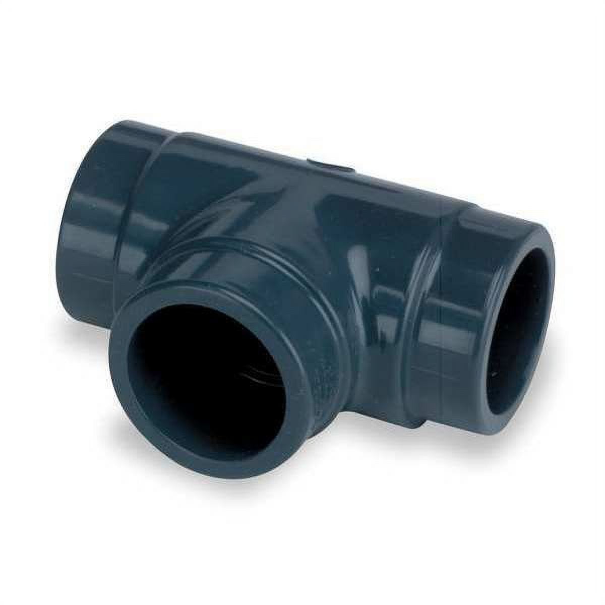 ZoroSelect PVC Tee, Socket x Socket x Socket, 1-1/4 in Pipe Size ...