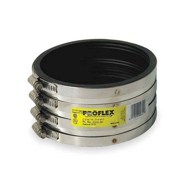 Fernco Shielded Coupling,Pipe Size 5" 3000-55 - Walmart Business Supplies