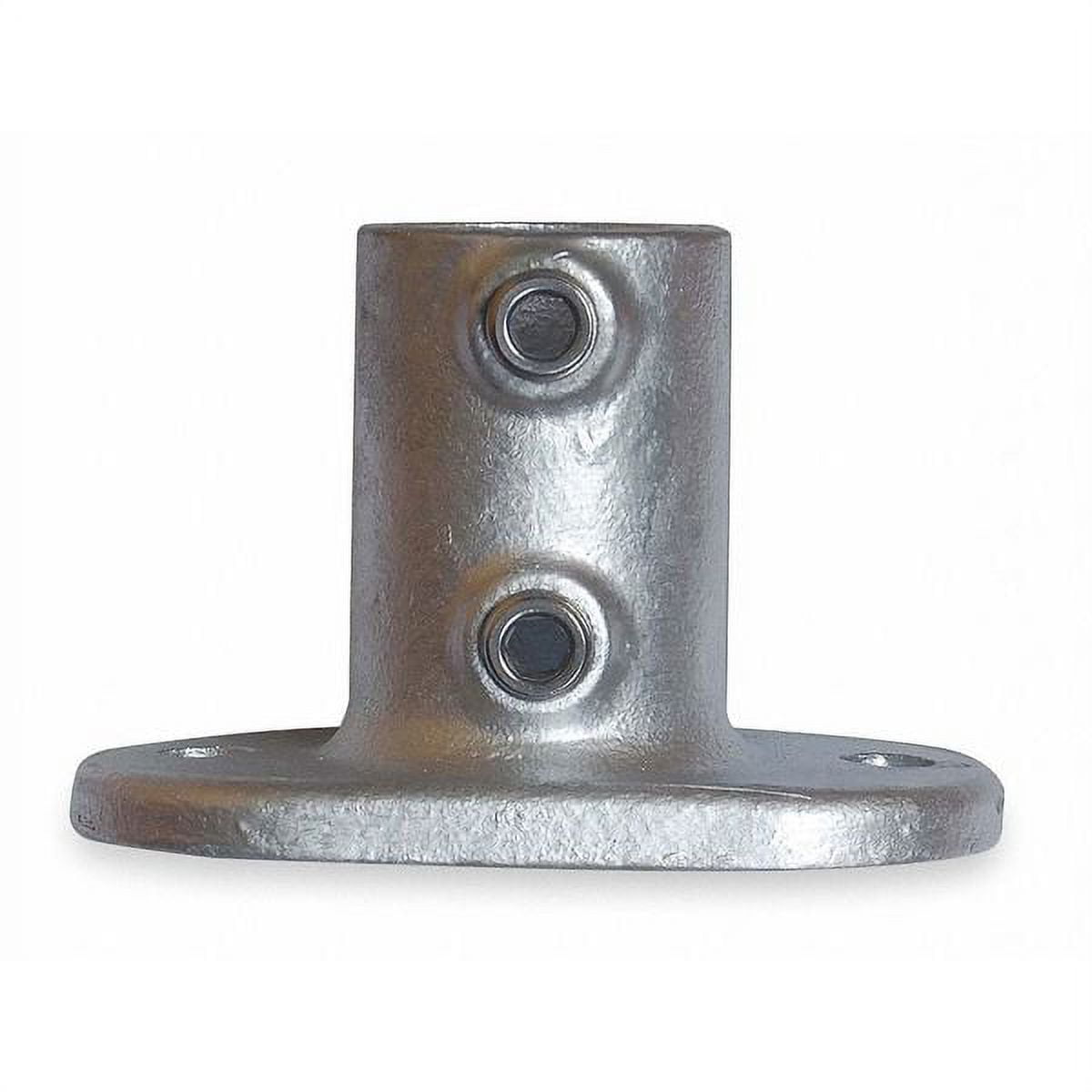 ZoroSelect Structural Pipe Fitting, Railing Base Flange, Cast Iron, 1. ...