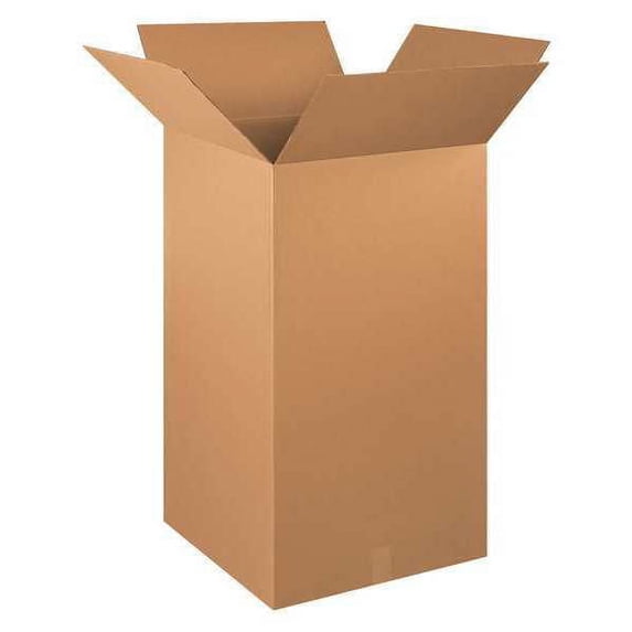 ZoroSelect Tall Corrugated Boxes, 20" x 20" x 36", Kraft, 10/Bundle ...