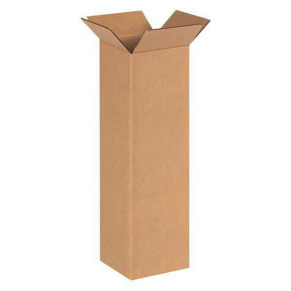 ZoroSelect Tall Corrugated Boxes, 6" x 6" x 20", Kraft, 25/Bundle ...