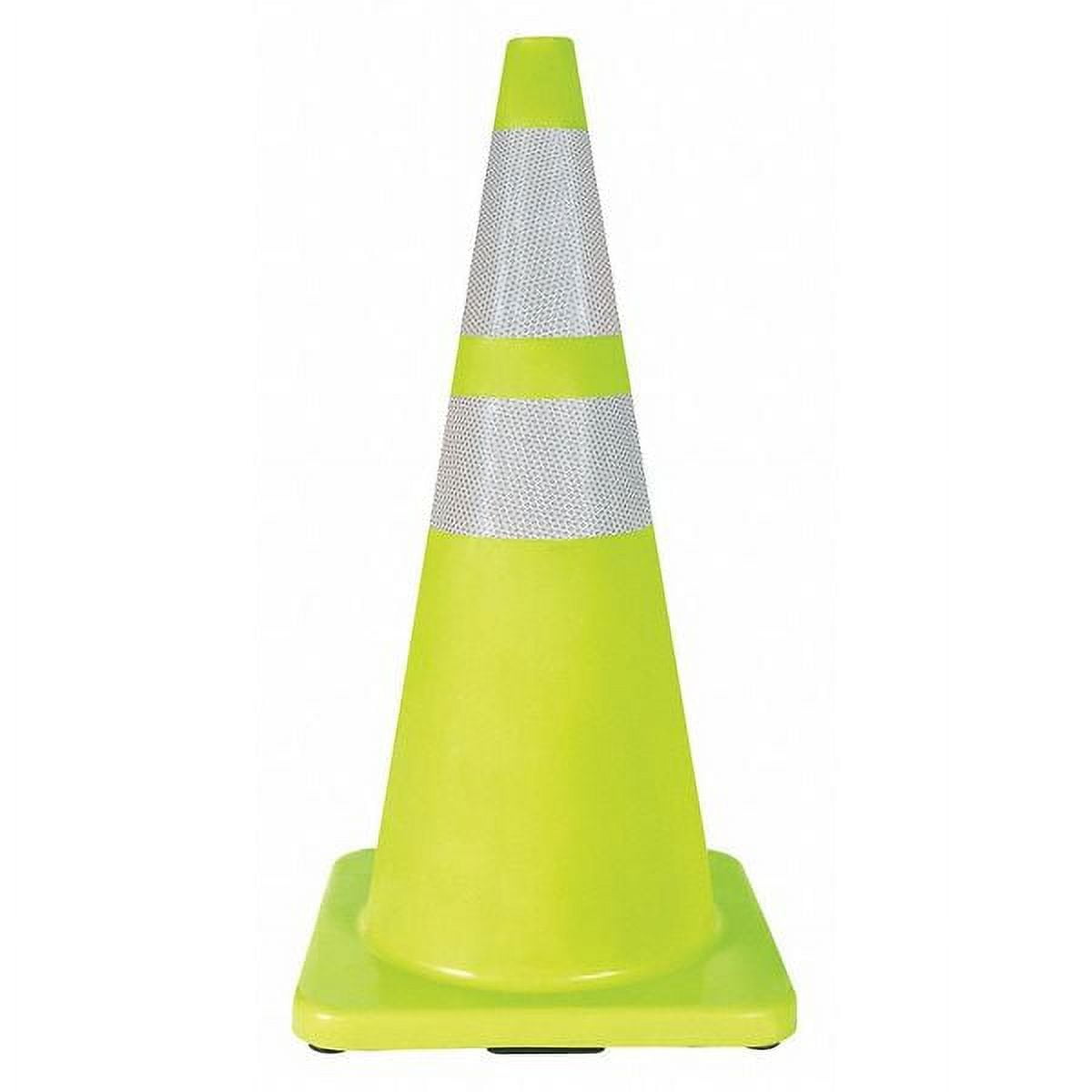 ZoroSelect Traffic Cone, 28 In.Fluorescent Lime - Walmart.com