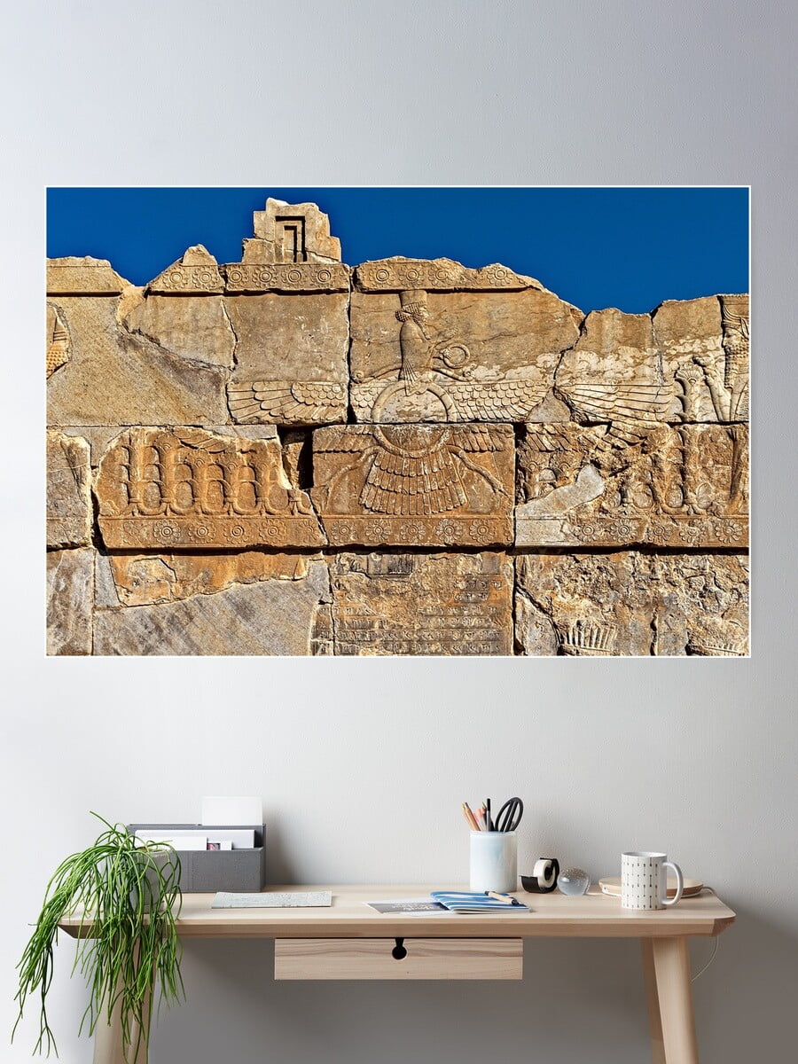 Zoroaster, Zoroastrian Religion Symbol, Persepolis, Iran Poster Wall ...