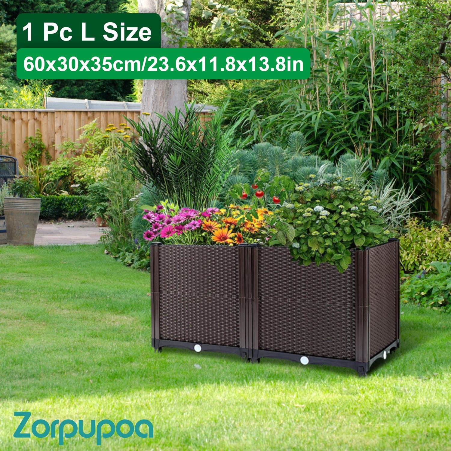 Zorpupoa 1Pc L Size Raised Garden Bed Outdoor Plant Growth Box with ...