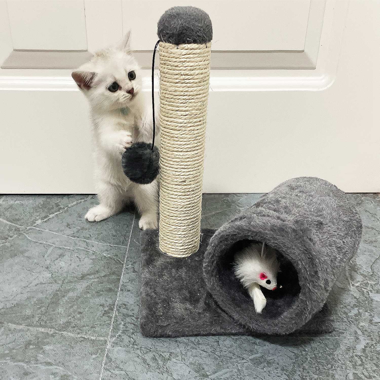 Zorpupoa Cat Scratching Post Natural Sisal Scratchers Trees for Indoor ...
