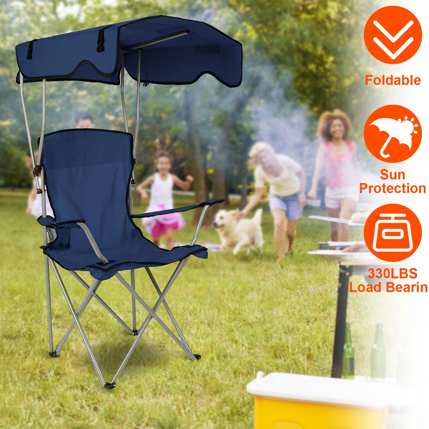 Free Shipping! Zorpupoa Folding Camping Chair, Portable Beach Canopy ...