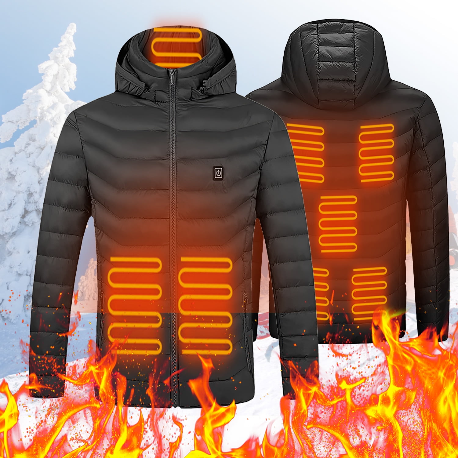 Zorpupoa Heated Jacket for Men Women, 8 Heating Zones, 3 Heating Modes ...