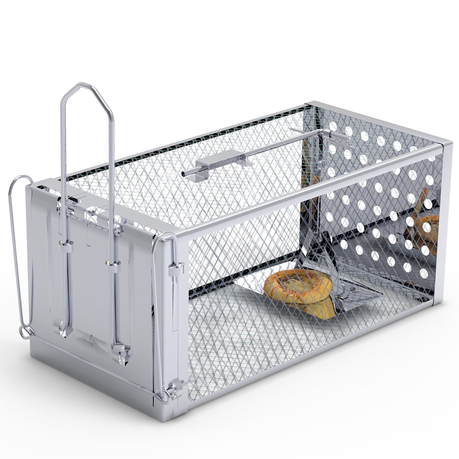 Zorpupoa Humane Rat Trap Cage, Single Door Mouse Trap Indoor Outdoor ...