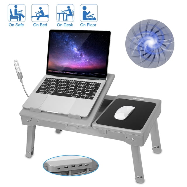 Zorpupoa Laptop Desk for Bed, Foldable Laptop Table with Internal ...