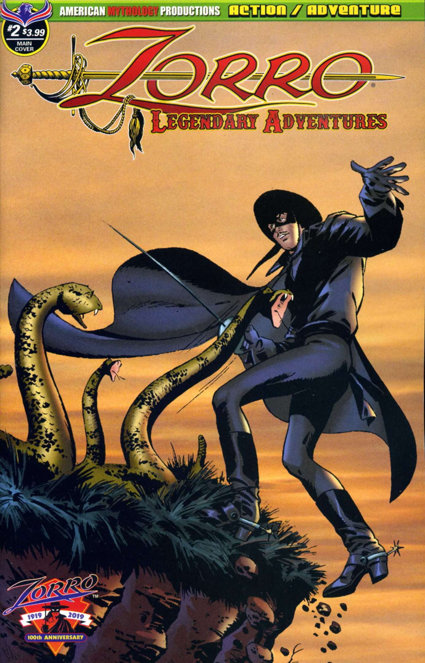 Zorro: Legendary Adventures #2 VF ; American Mythology Comic Book ...