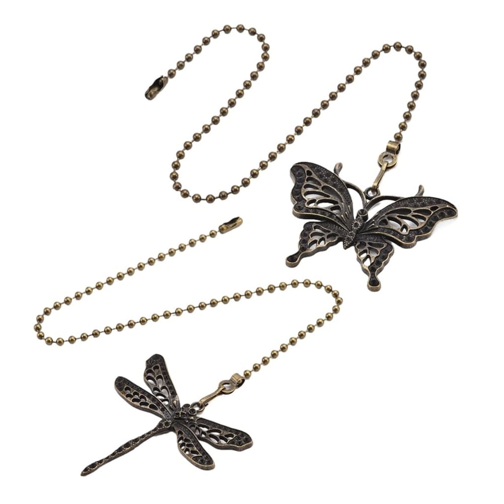 Zorvai Decorative Ceiling Fan Pull Chains Set Of 2 With Dragonflies ...