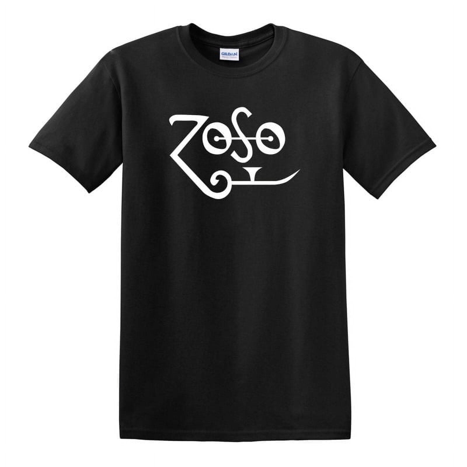 Zoso T-Shirt - Jimmy Page Plant Zeppelin Classic Rock Black - Walmart.com