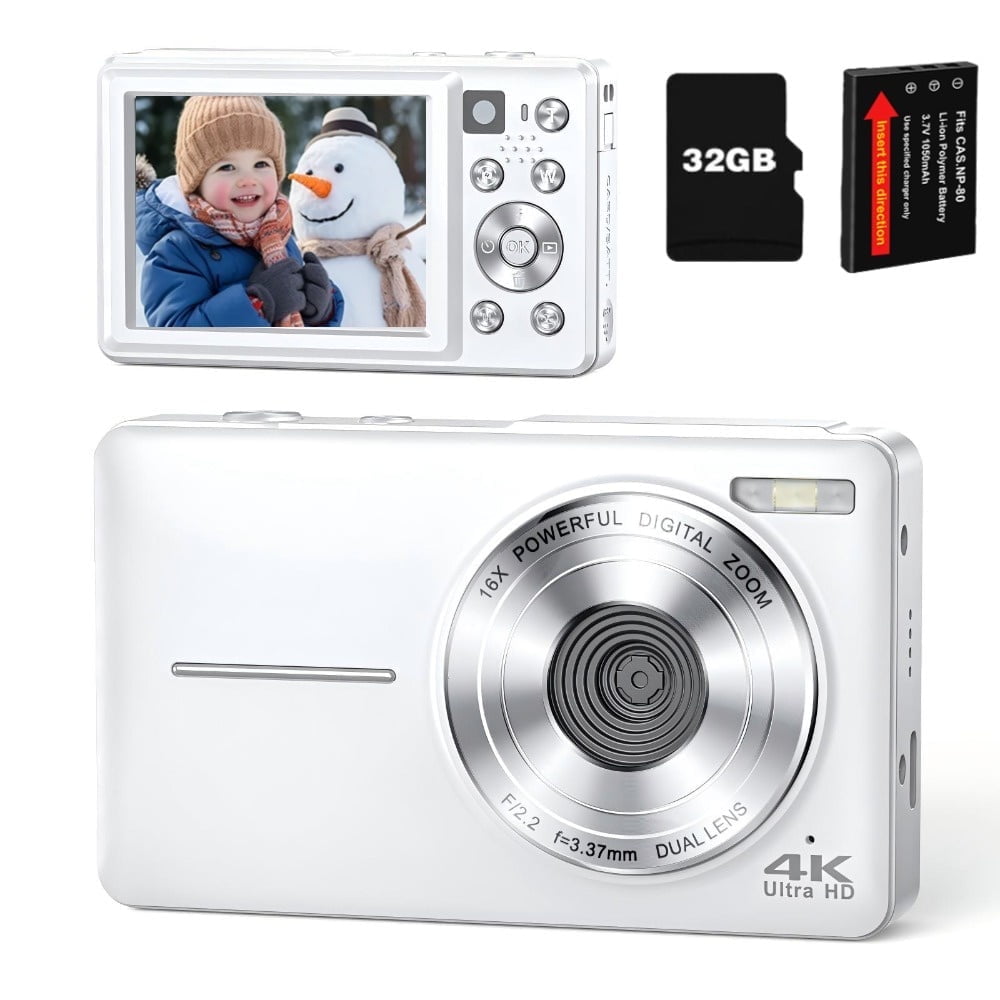 Zostuic 4K Digital Camera, 64MP Autofocus Vlogging Camera with Dual ...