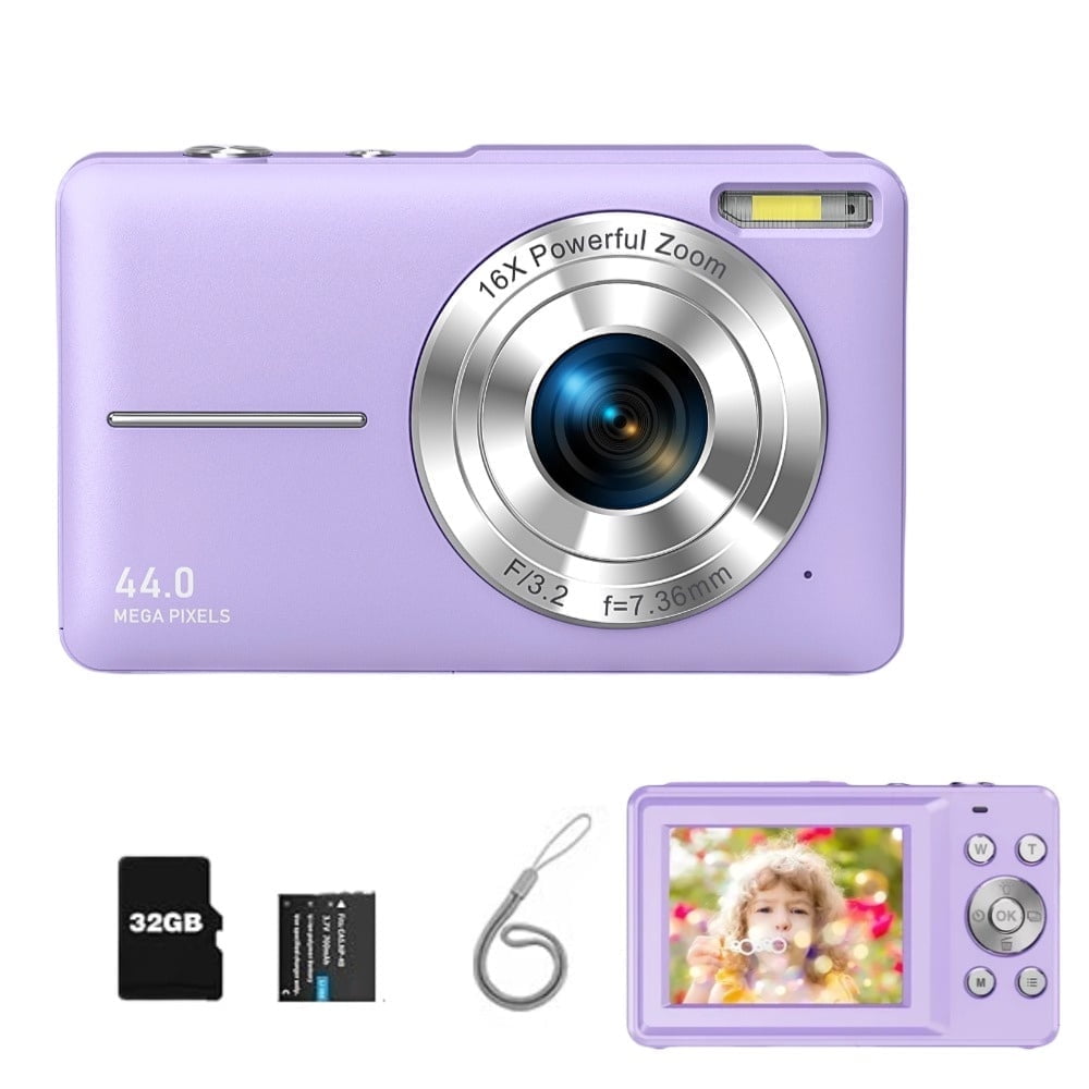 Zostuic 4K 44MP Digital Camera with Autofocus - 16X Zoom, Anti-Shake ...