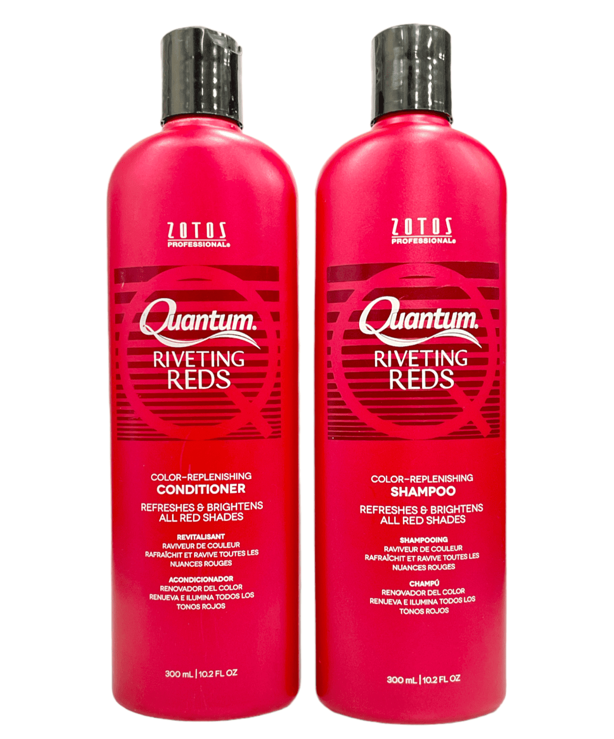Zotos Quantum Riveting Reds Shampoo & Conditioner Set 10. 2 oz - Restores Red Colored Hair ...