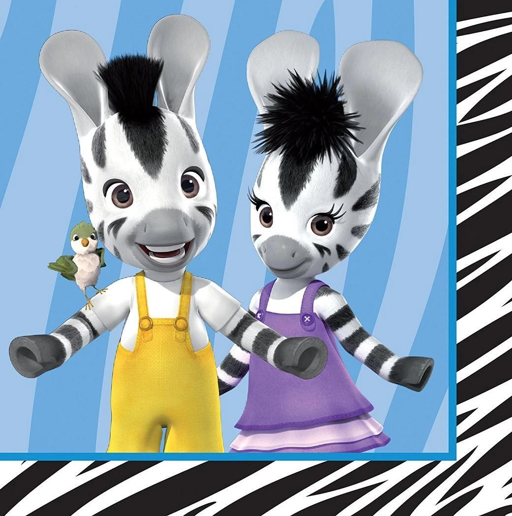 Zou Cartoon Zebra Bizou Elzee Kids Birthday Party Paper Luncheon ...