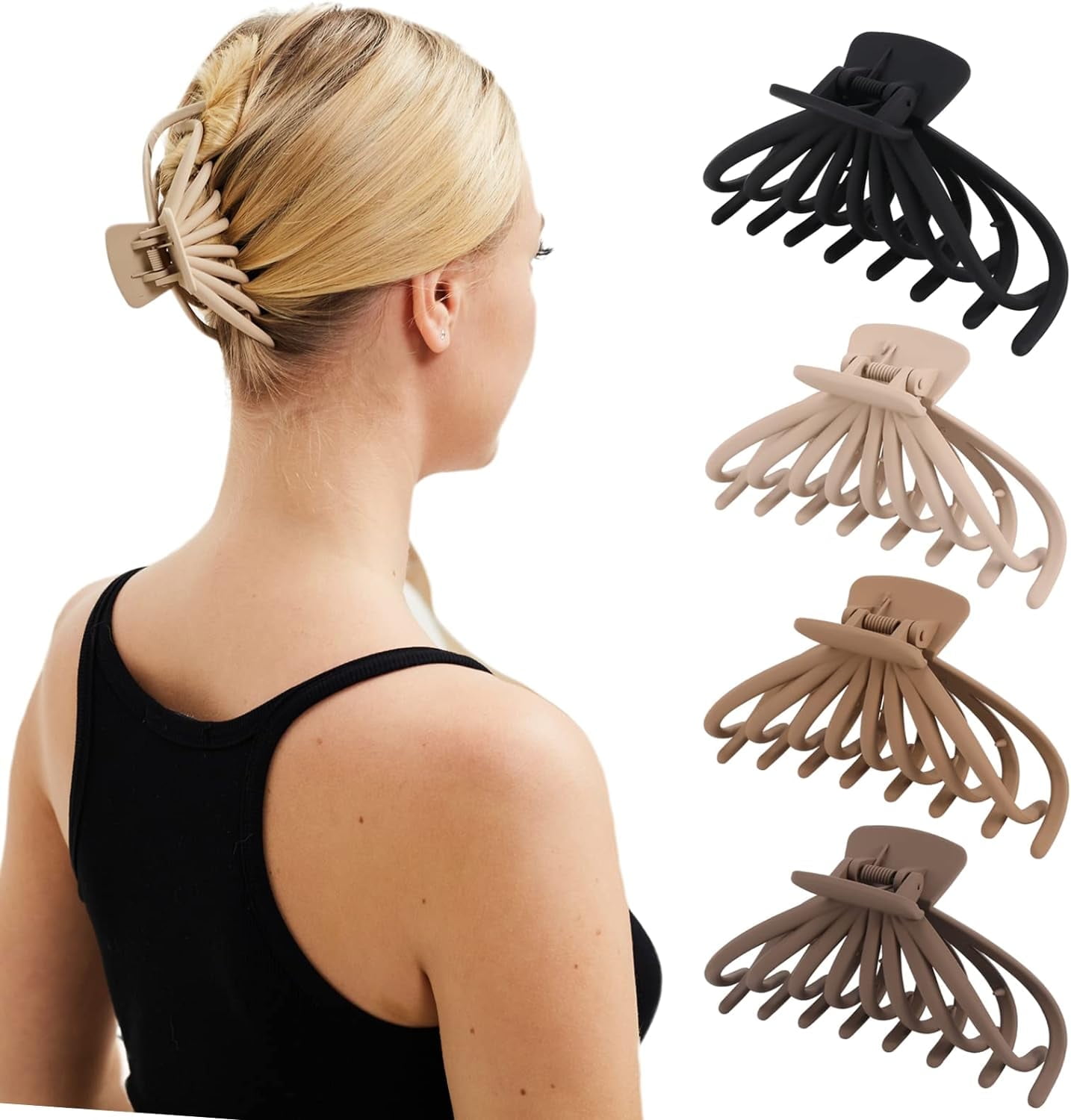 Zou Rena Extra Large Claw Clips for Women 12.5 cm(4.9 Inch), Jumbo Hair ...