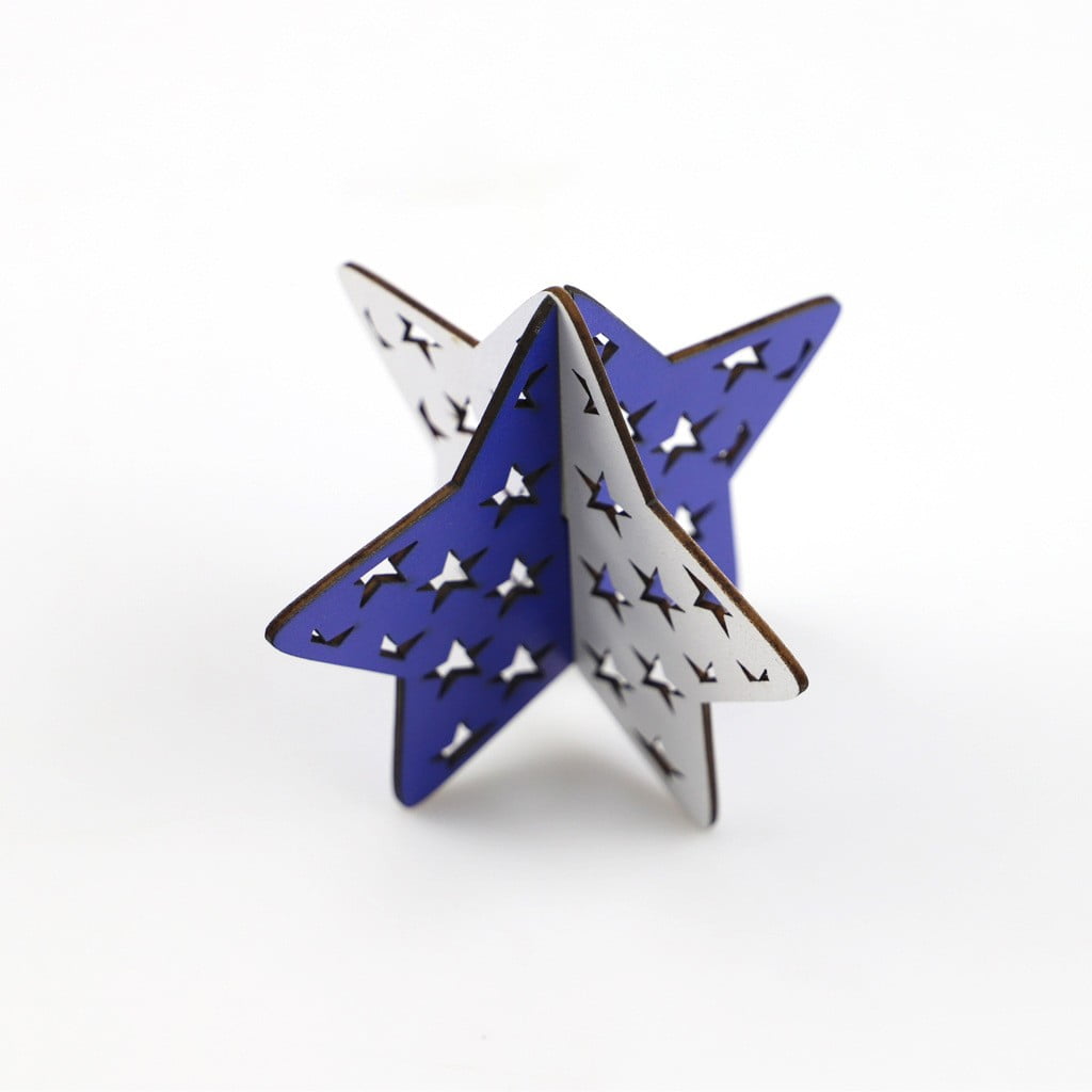 Zougou American Independence Day Wooden Five Pointed Star Home Desktop ...