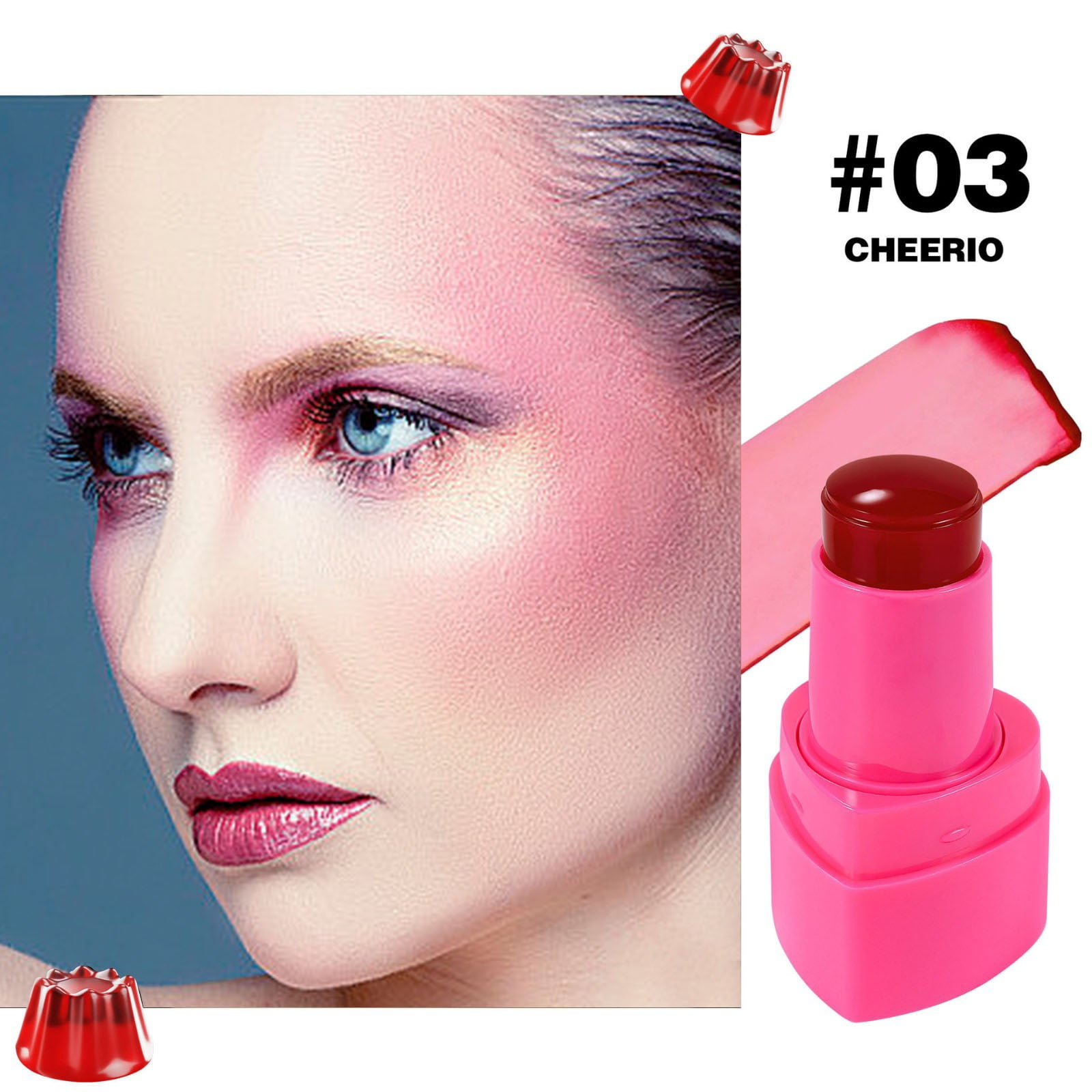 Zougou Cooling Water Jelly Tint Blush, Multi-Use Juicy Jelly Lip + Cheek Tint, Hydrating ...