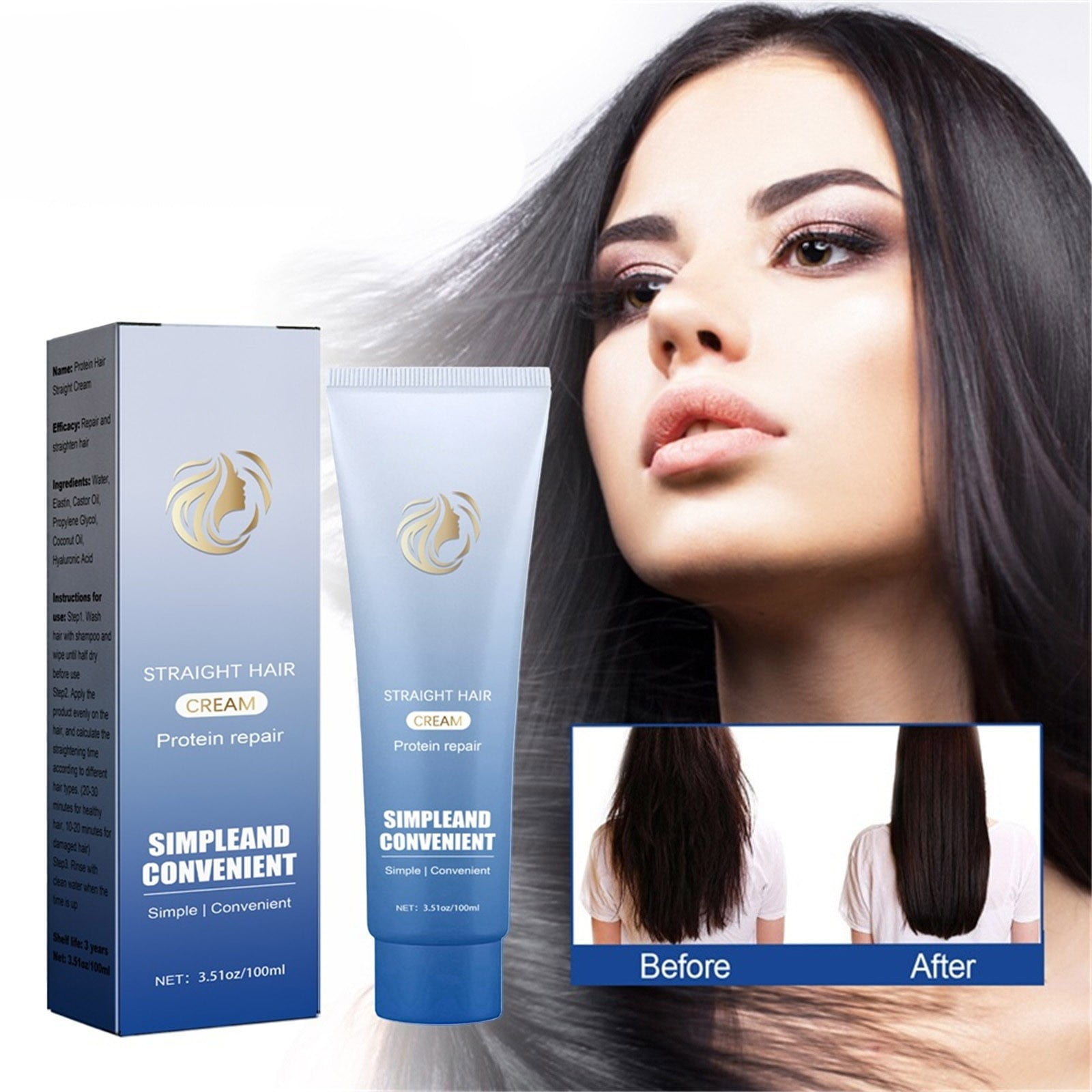 Zougou Hair Straightening Cream For Both Men And Women No Need To Clip ...