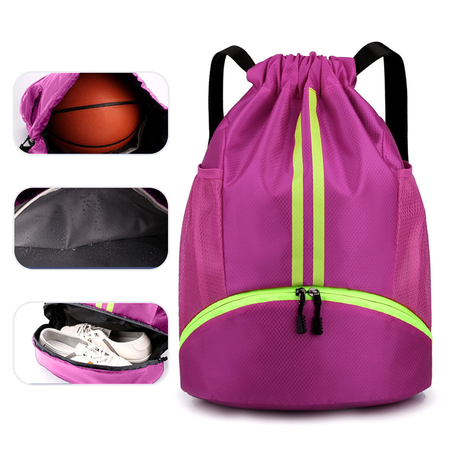 Zougou Sports Drawstring Backpack - Water Resistants String Bag With ...