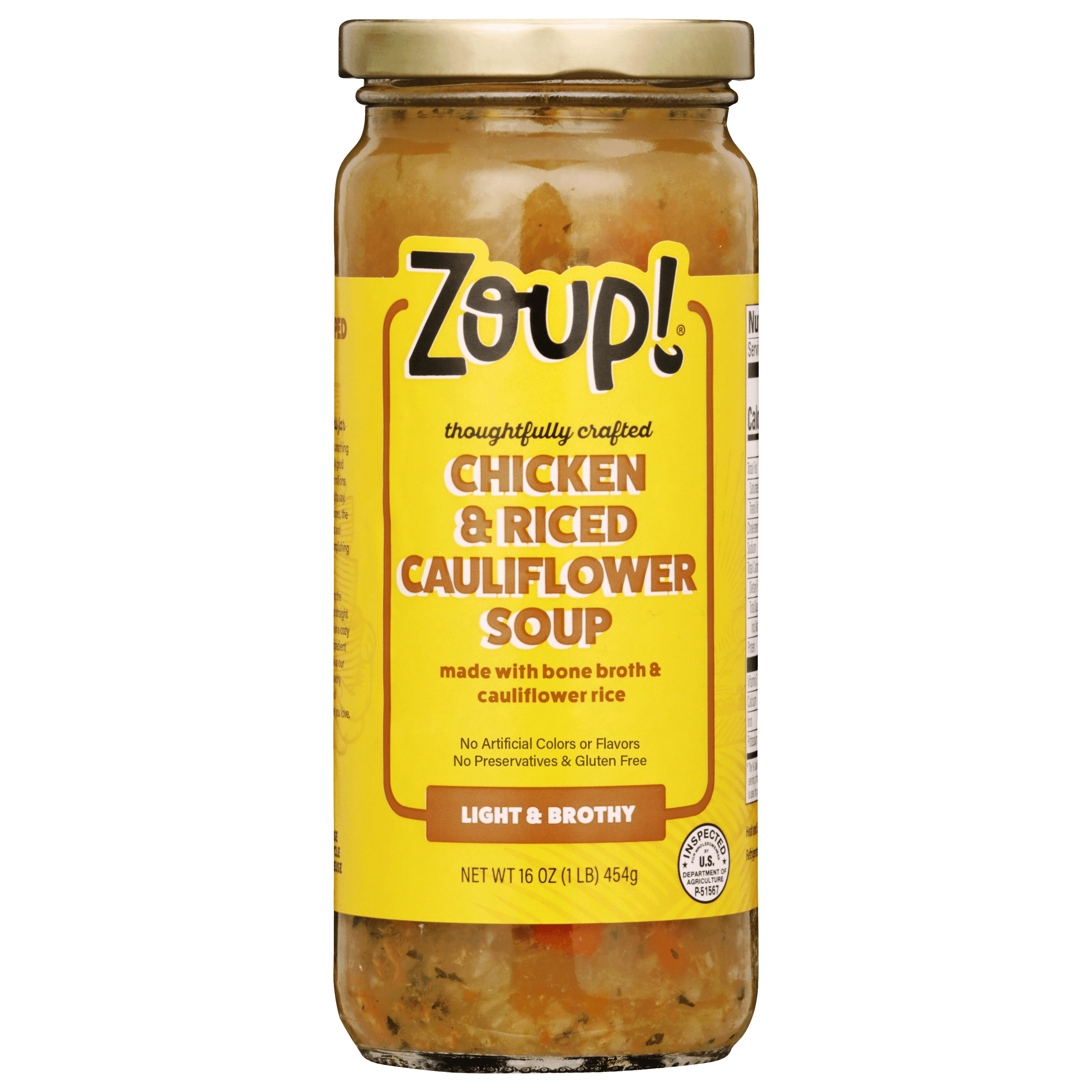Zoup! Chicken and Riced Cauliflower Soup, Shelf-Stable, 16 oz - Walmart.com