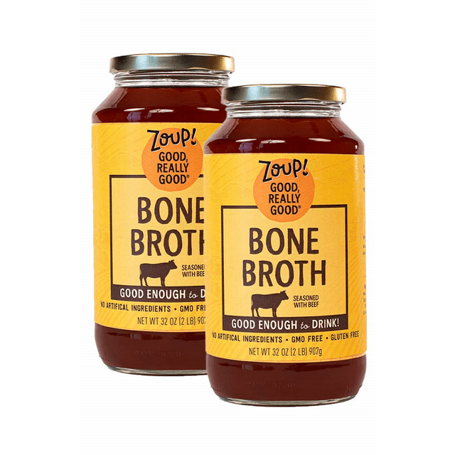 Zoup! Gluten Free, Sugar Free, Non-GMO Clear Beef Bone Broth, 2-Pack 32 ...