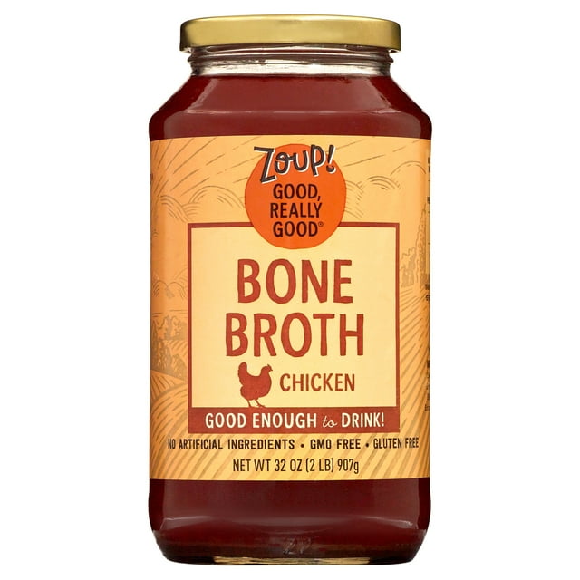 Zoup! Good, Really Good Chicken Bone Broth, Shelf-Stable, 32 oz ...