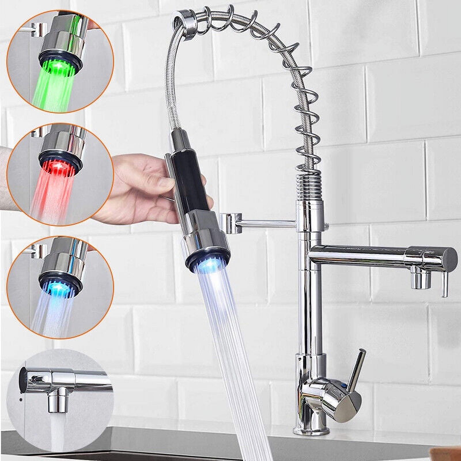 LED Water Faucet Light Water Stream Color Changing Faucet Tap Sink ...