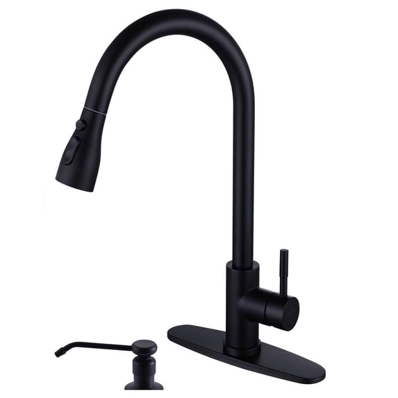 Zovajonia Stainless Steel Kitchen Faucet, Pull Out Spray Sink with Soap ...