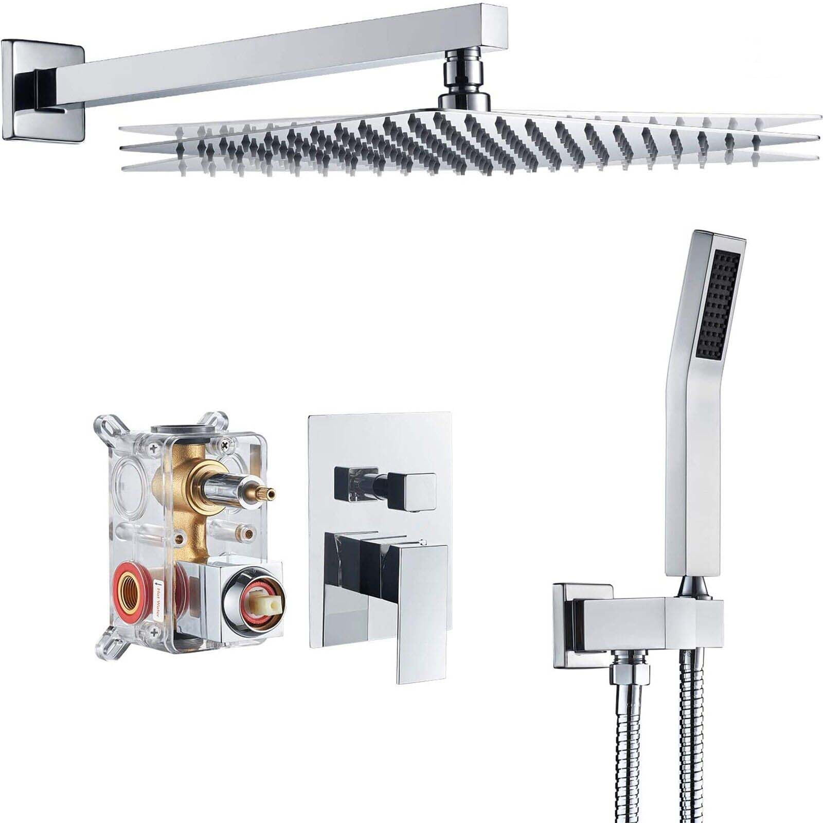 Zovajonia Shower System 8 Inches Shower Faucet Set, Rain Shower Head ...