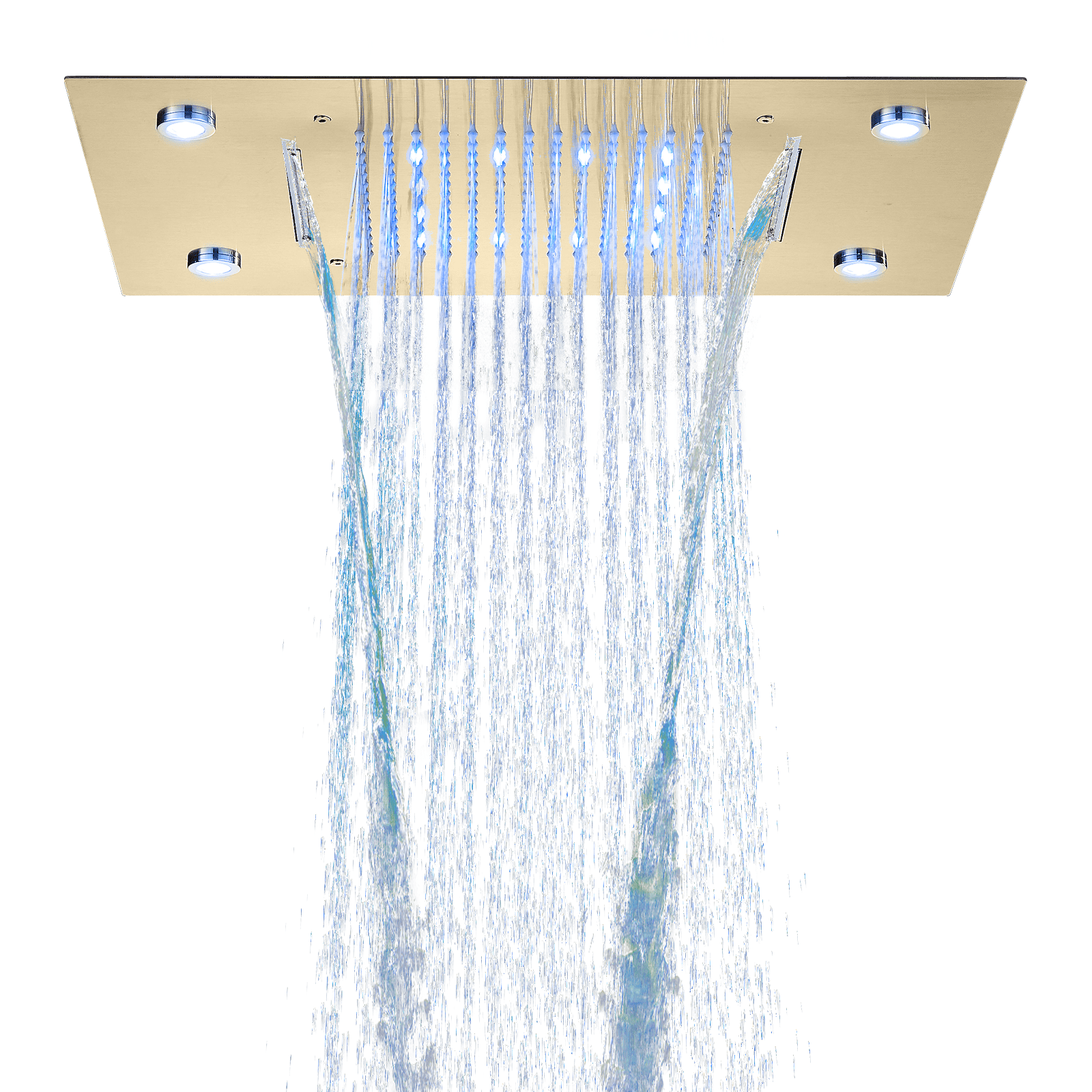 Zovajonia Bathroom Rain Shower Head, Stainless Luxury LED Multi ...