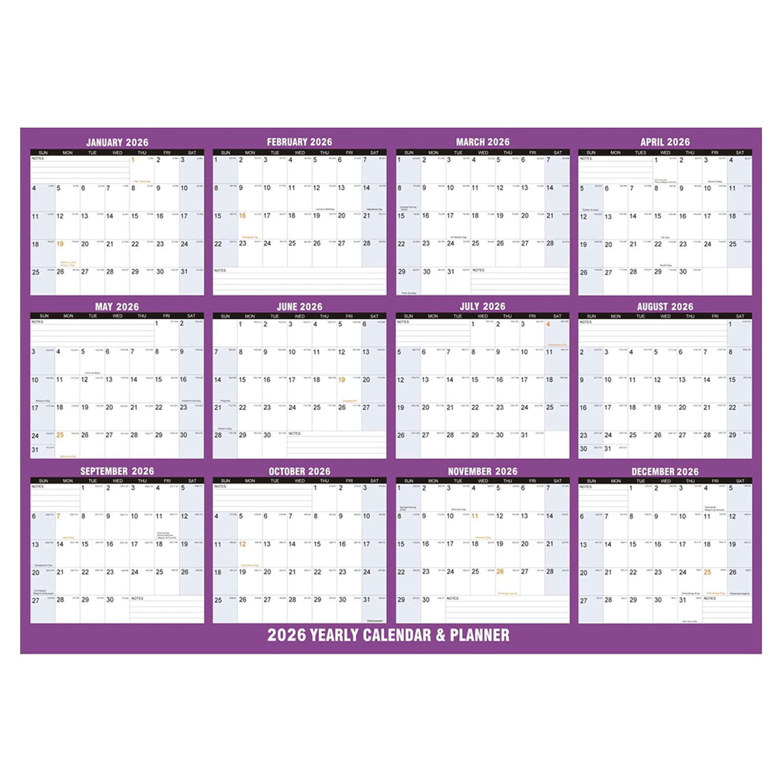 Zoxiy Whiteboard Calendar,Goal Calendar,Annual Task Organizer,2026 Dry ...