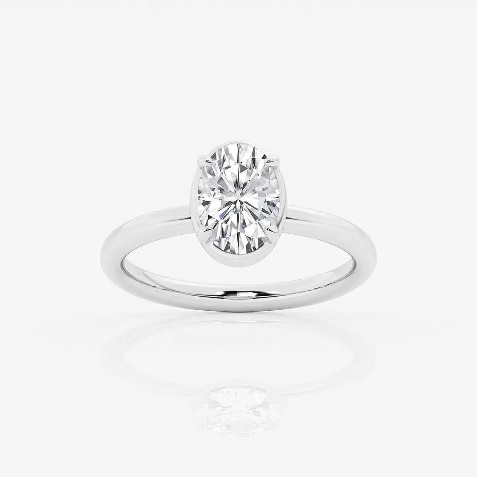 Zoya Jewel 1.5 Ct Oval Cut Moissanite Solitaire Ring for Her - 14K ...