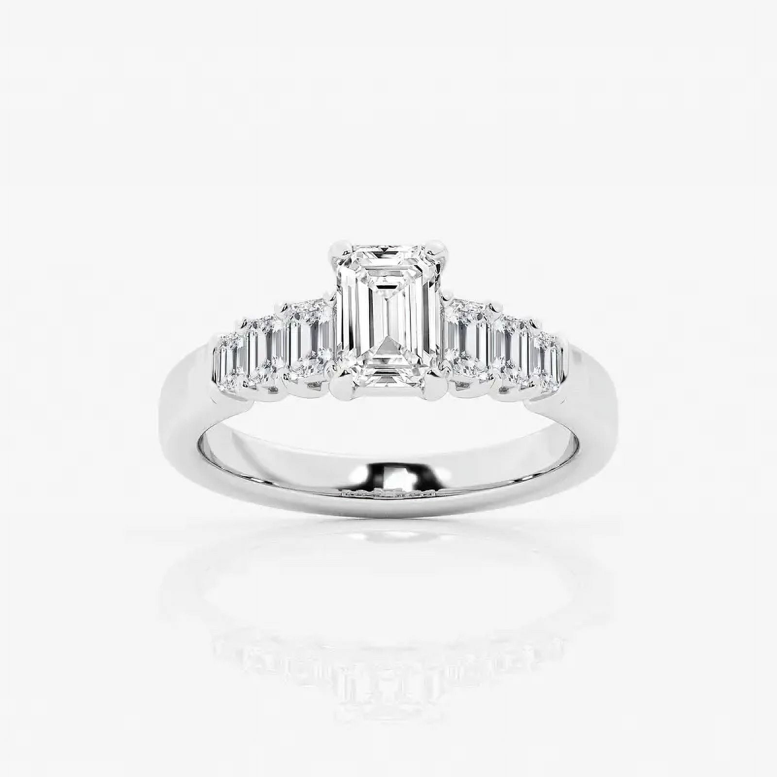 Zoya Jewel 1.7 Ct Emerald Cut Engagement Ring for Women – Moissanite ...