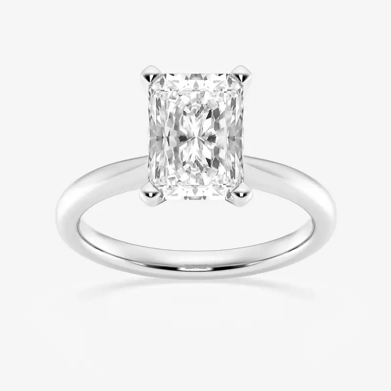 Zoya Jewel 1.8 Ct Radiant Cut Diamond Solitaire Ring - 14K White Gold ...