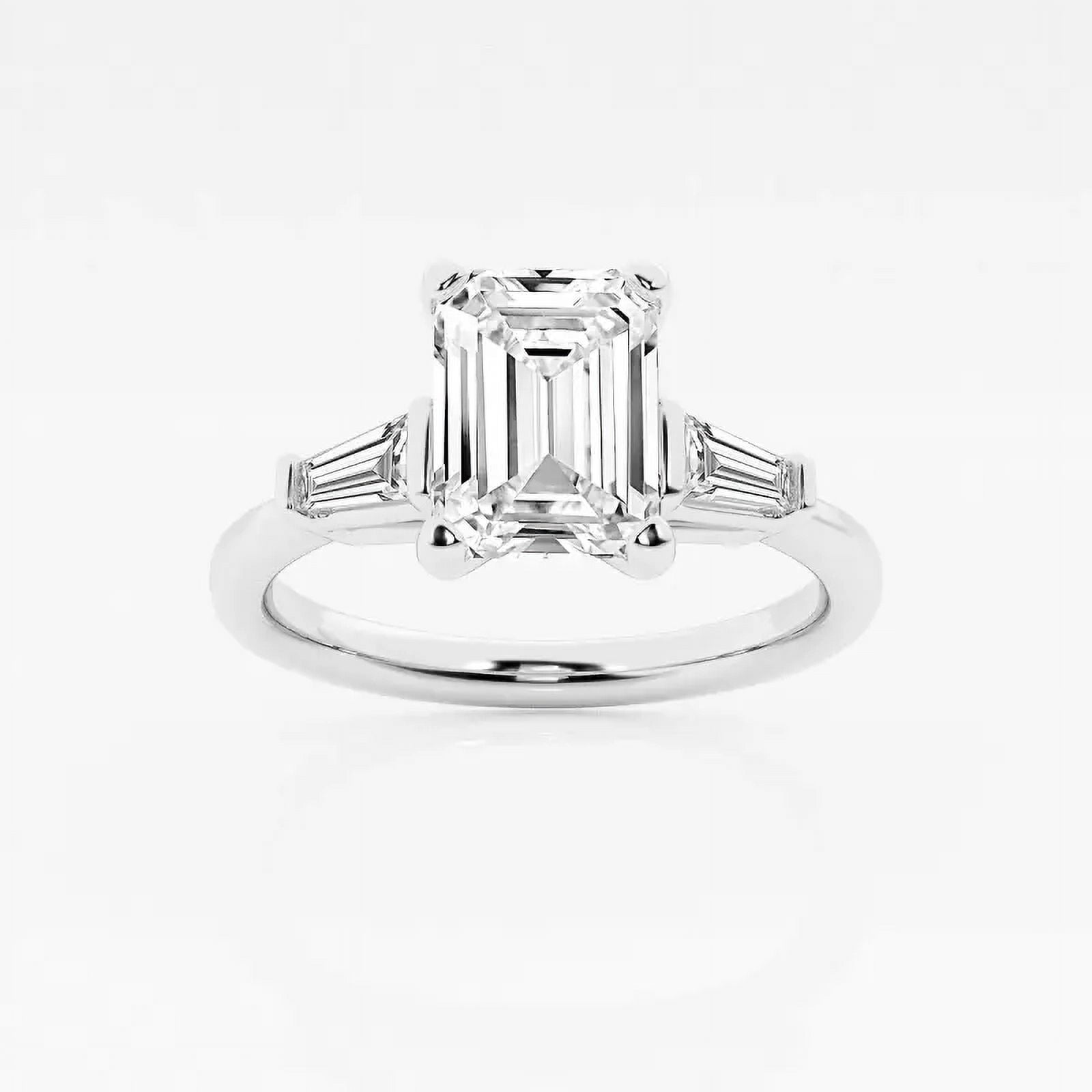 Zoya Jewel 1.9 Ct Emerald Cut Lab-Created Simulated Diamond Engagement ...