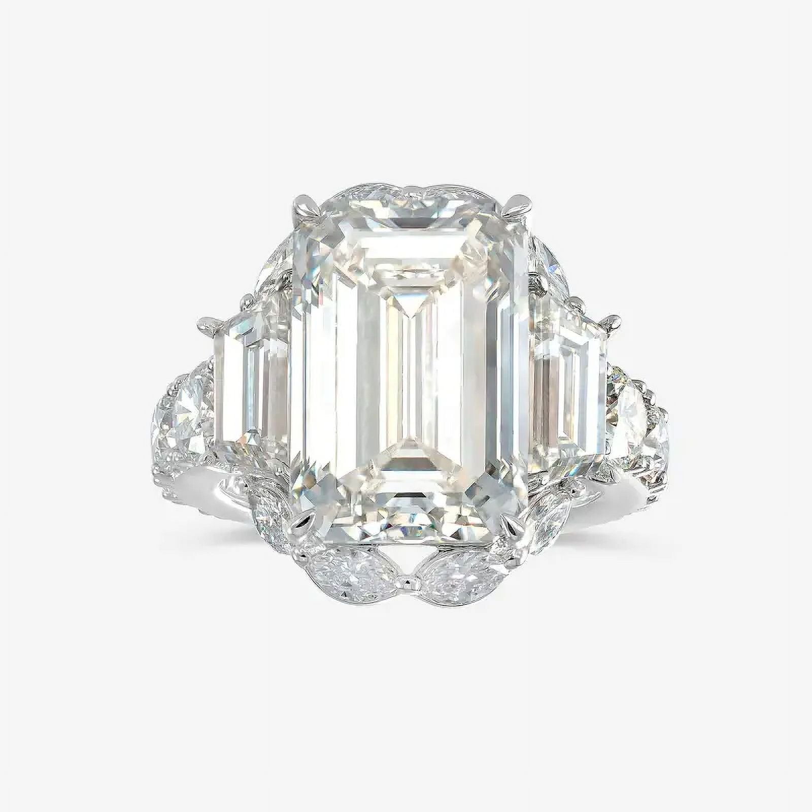 Zoya Jewel 2.1 Ct Emerald Cut Moissanite Ring for Women – Wedding ...