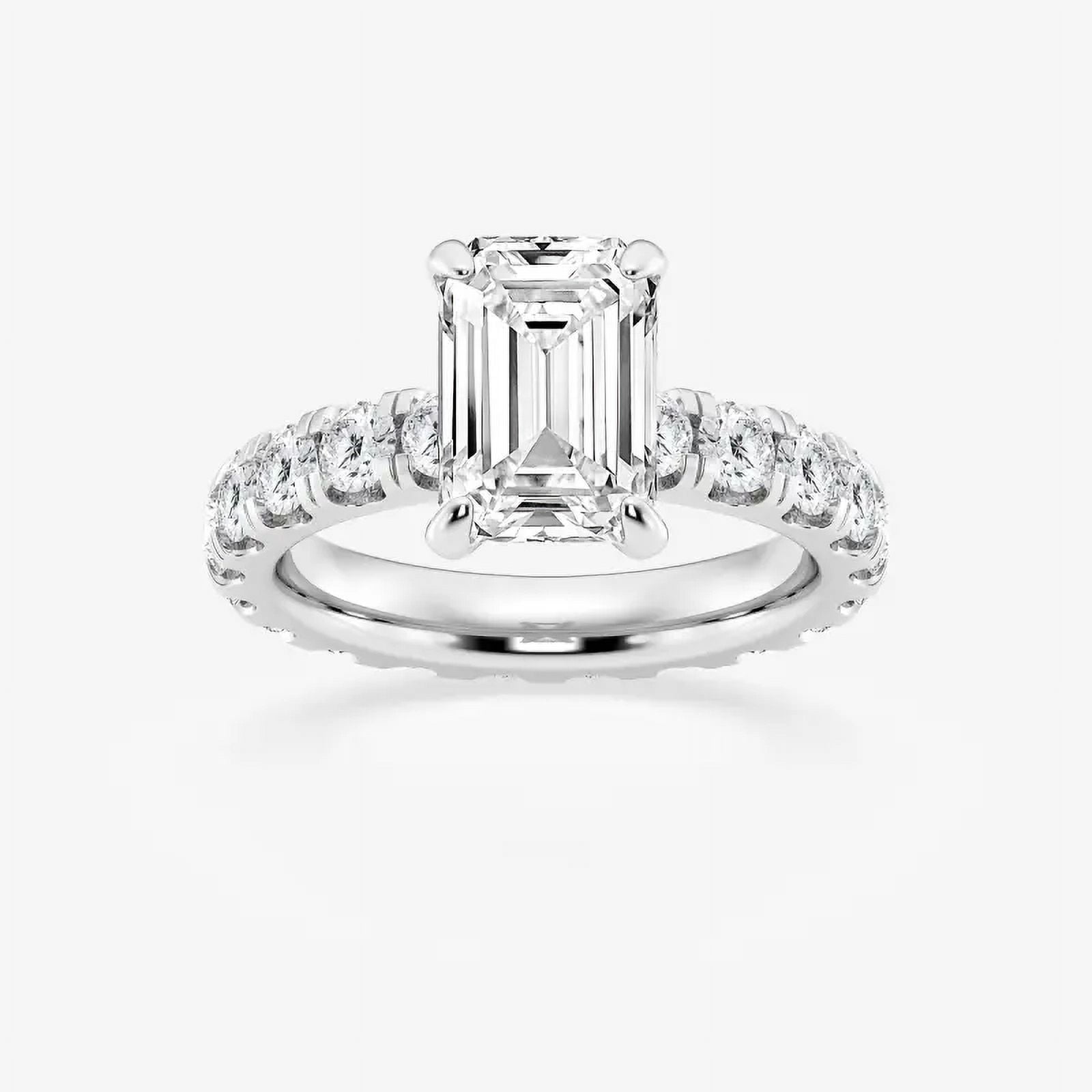 Zoya Jewel 2 Ct Emerald Cut Diamond Engagement Ring – Lab Created Stone ...