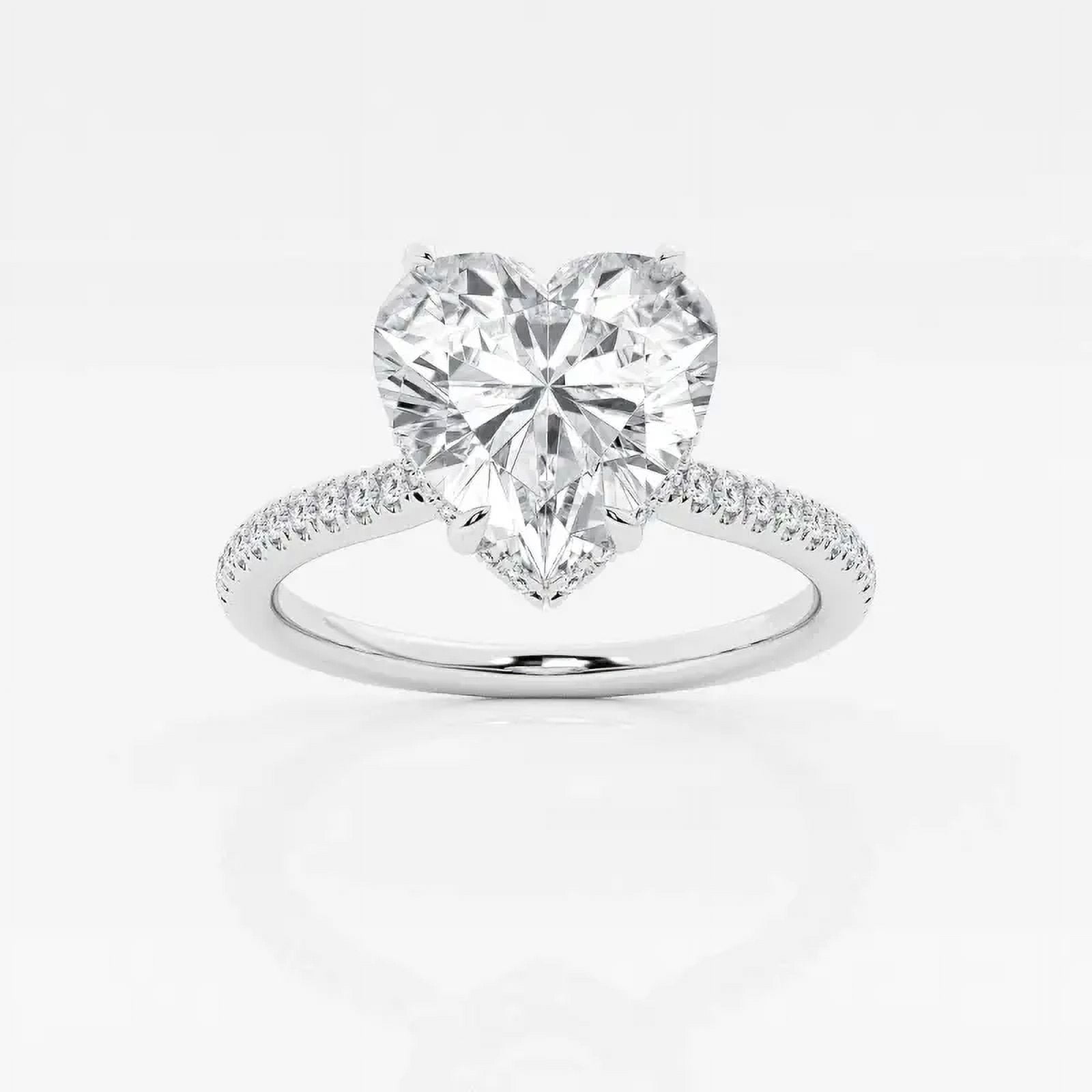 Zoya Jewel Lab Created 2.2 Ct Heart Cut Simulated Diamond Rings - 14K ...