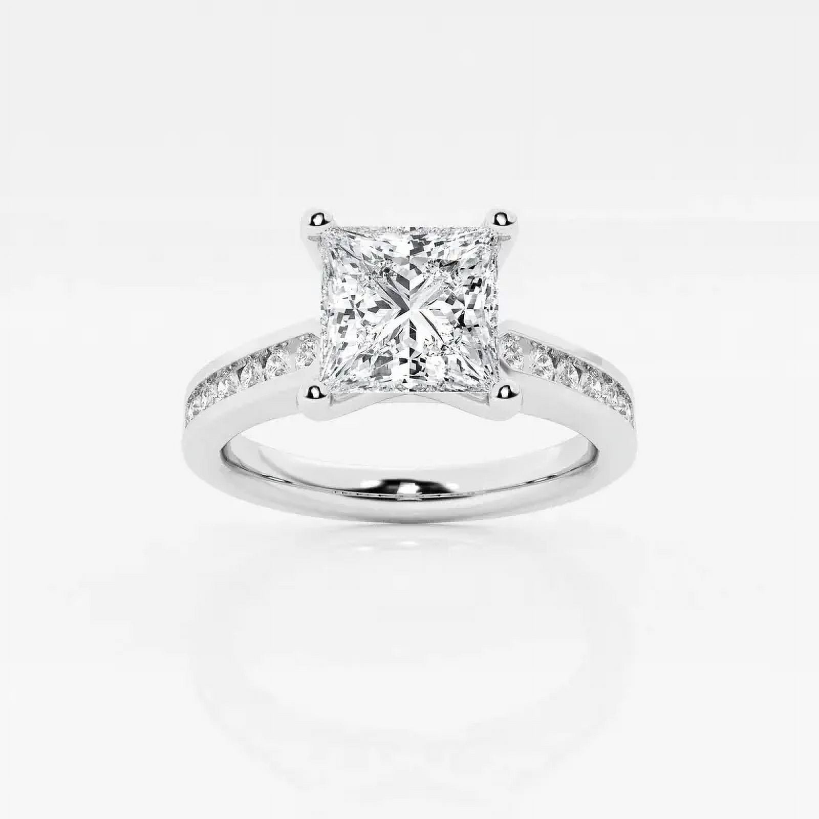 Zoya Jewel Princess Cut 1.9 Ct Moissanite Engagement Ring – Wedding ...