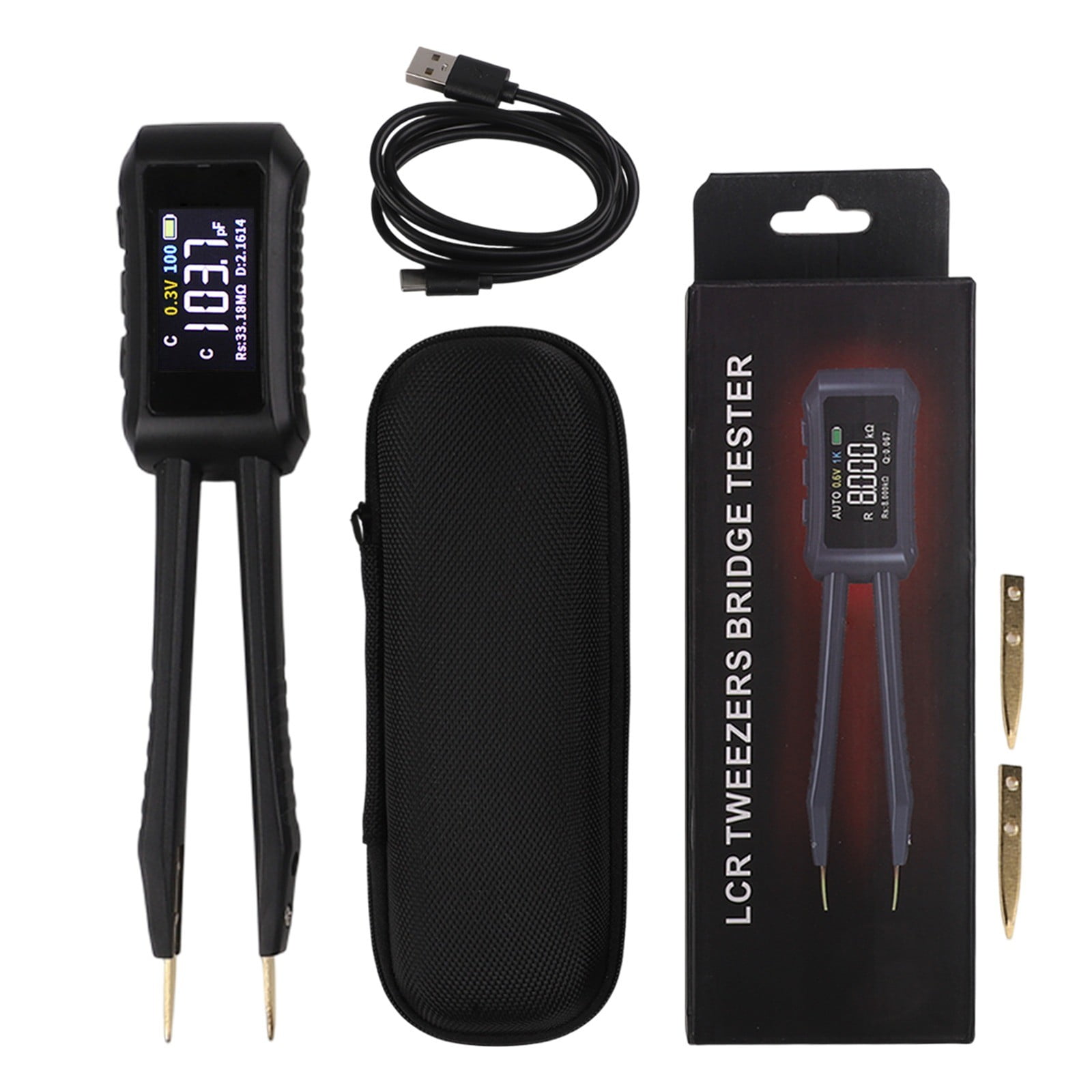 Zoyi Zt-Md1 Digital Tweezerss Lcr Esr Tester Resistor Capacitor ...