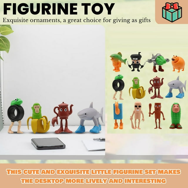 Zoytoys 12PC Italian Brainrot Toy Figures, Goofy Meme Tralalero Tralala ...