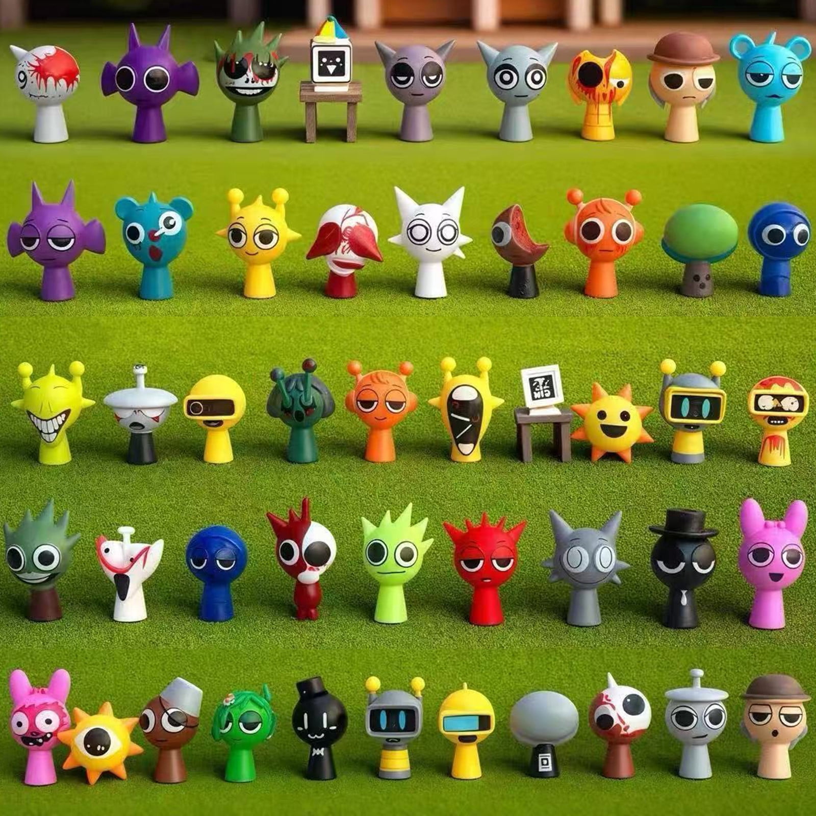 Zoytoys Fun Sprunki Toys, 1.3" Cute Mini Sprunki Figures for Desk Decor ...